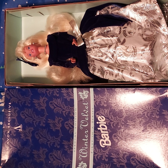 Avon | Toys | Winter Velvet Barbie By Avon | Poshmark